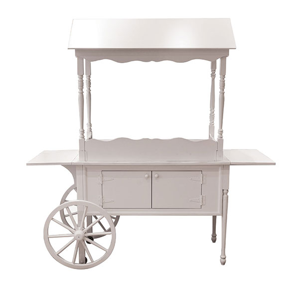 White Display Cart | Broadway Party Rentals