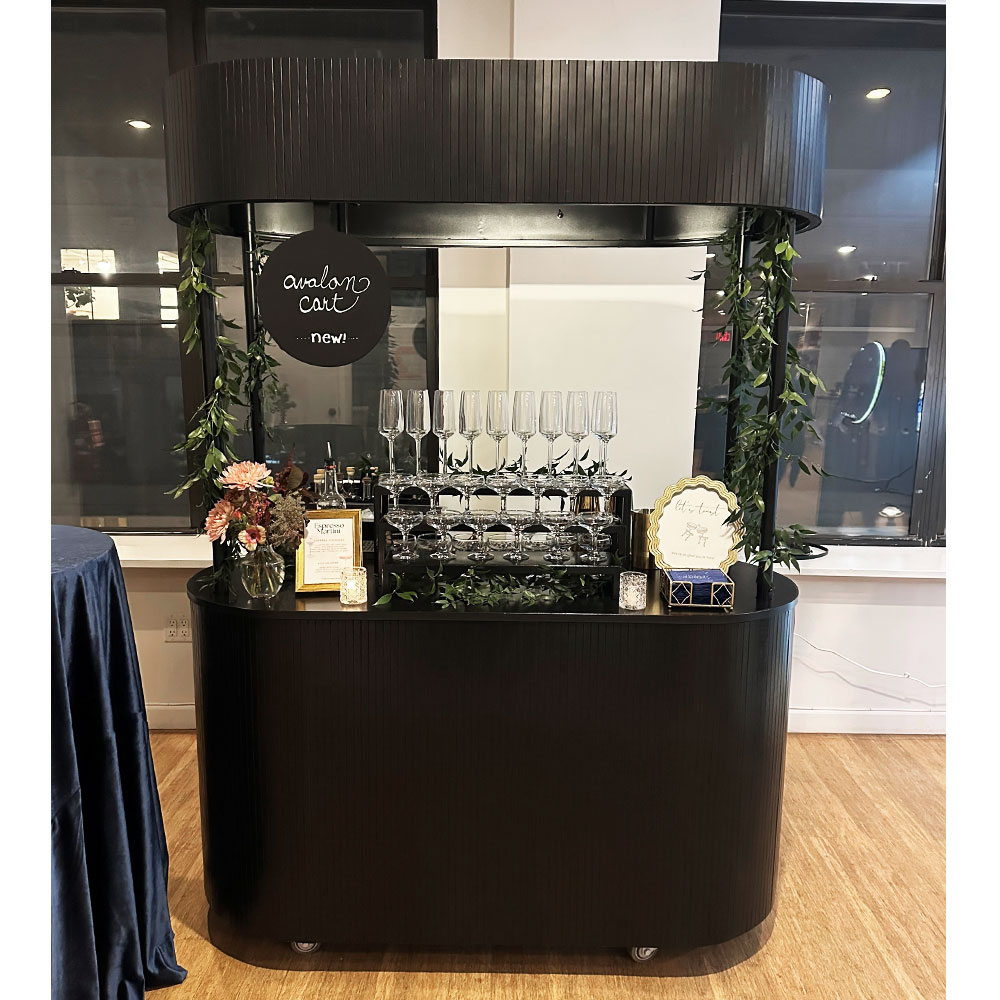 Archer Black Display Cart | Broadway Party Rentals